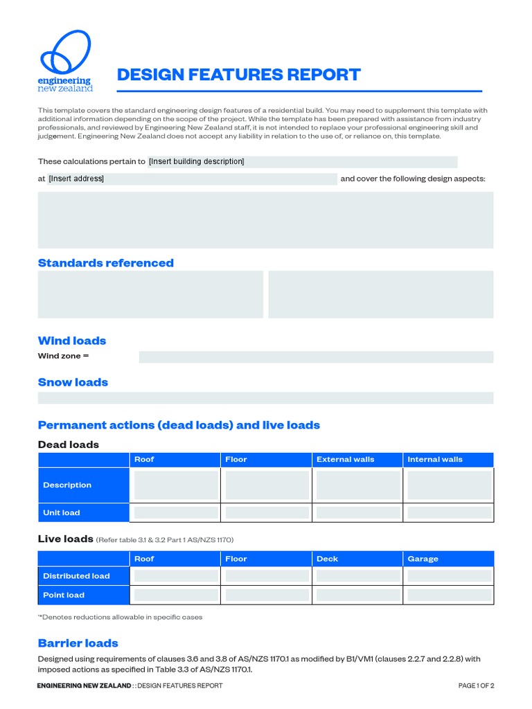 Design Features Report: Standards Referenced | PDF | Geotechnical ...