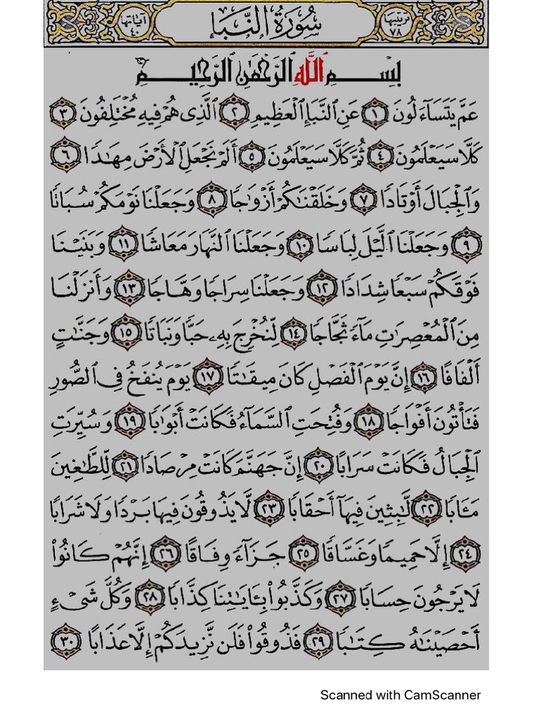 Surah Naba | PDF