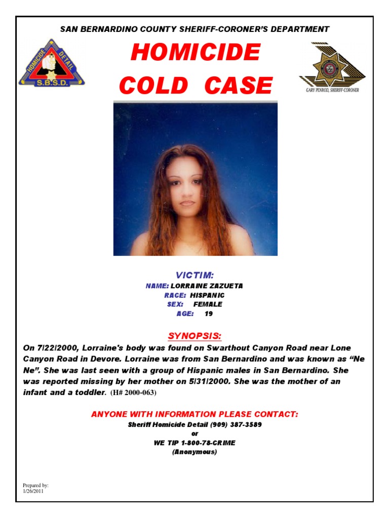 Homicide Cold Case: Victim | PDF