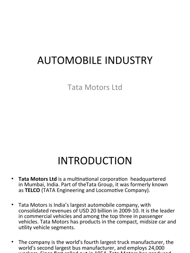 Automobile Industry | PDF | Motor Vehicle | Vehicles