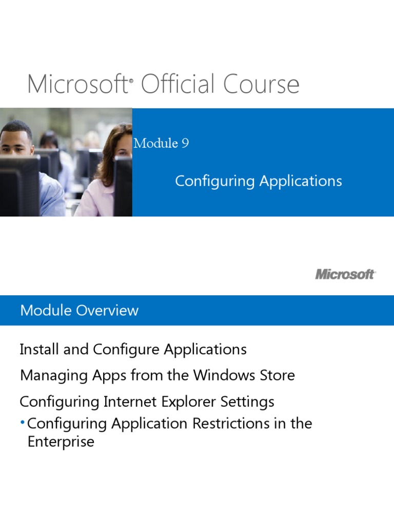 Microsoft Official Course: Configuring Applications | PDF | Internet ...