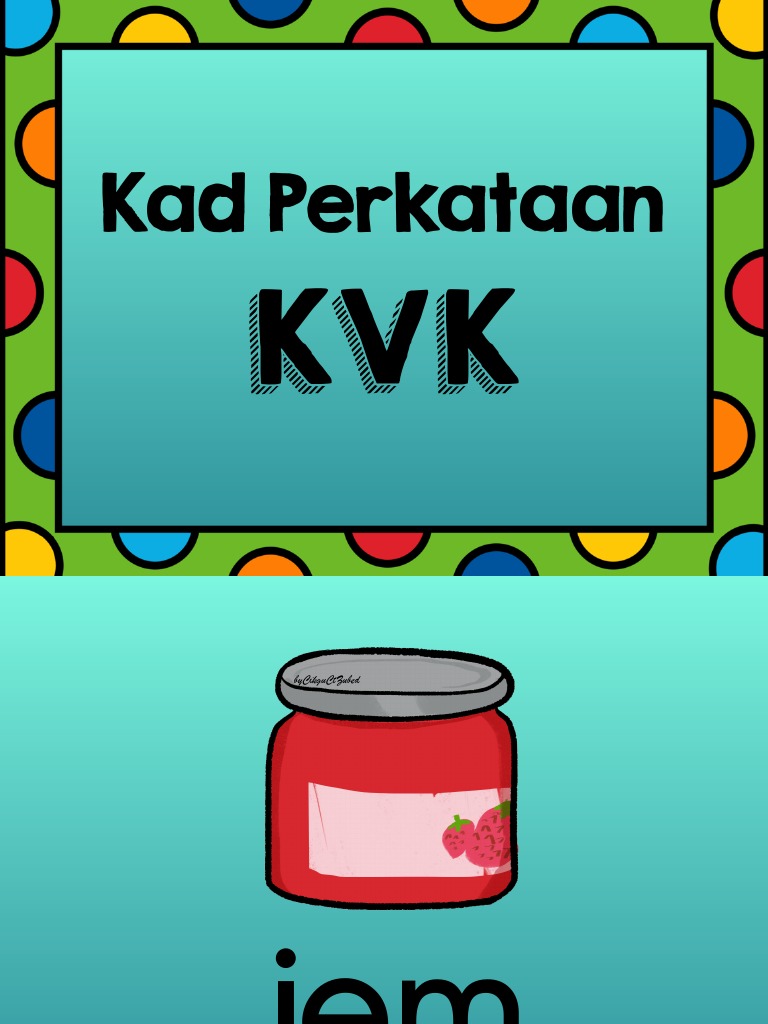 Kad Perkataan KVK PDF | PDF | Griya & Taman