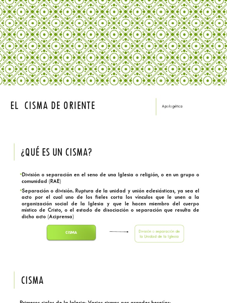 El Cisma de Oriente | PDF | Iglesia ortodoxa oriental | Patriarca