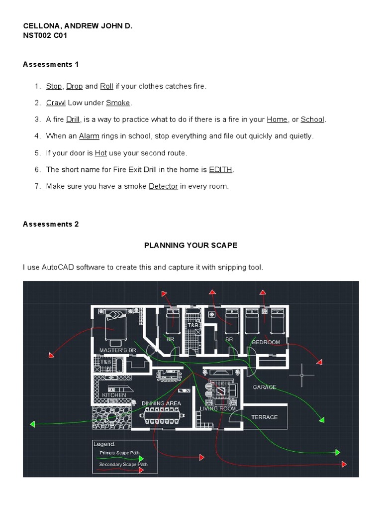 Fire Escape Plan | PDF