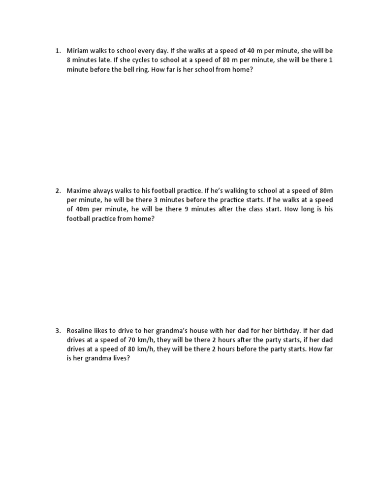 Excess and Shortage (Speed Problem) | PDF