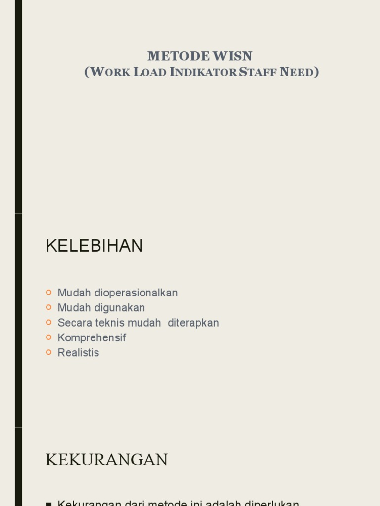 Metode Wisn untuk Perhitungan SDM | PDF | Teknologi & Rekayasa