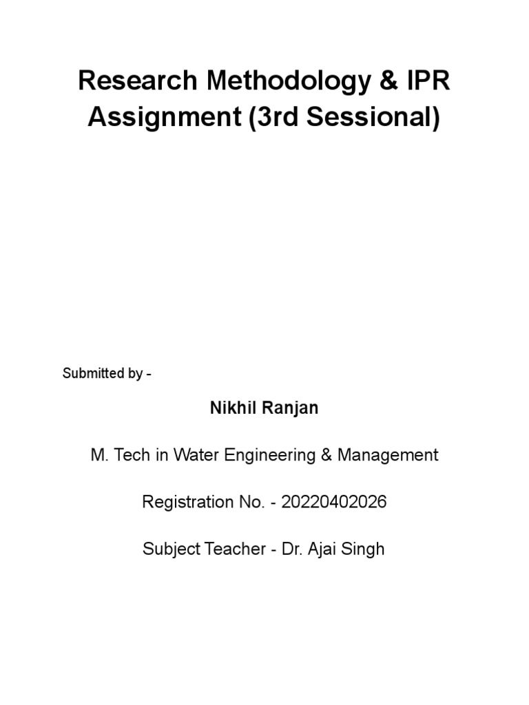 RM IPR Assignment | PDF