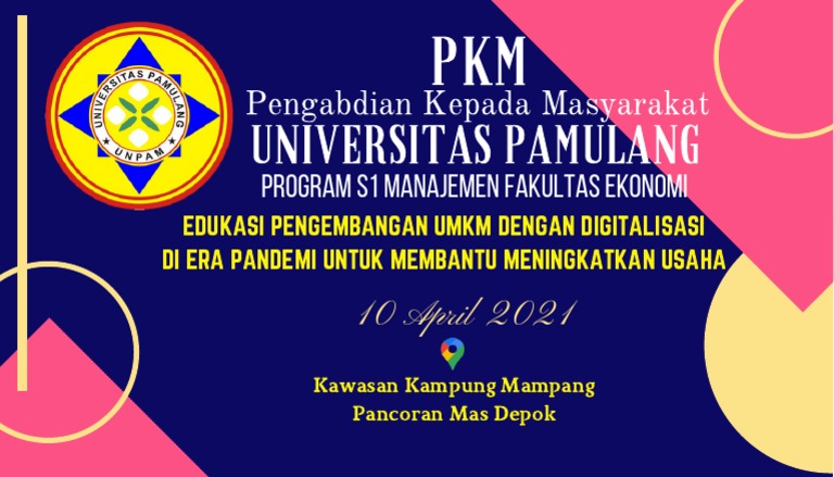 Banner PKM Universitas Pamulang | PDF | Bisnis