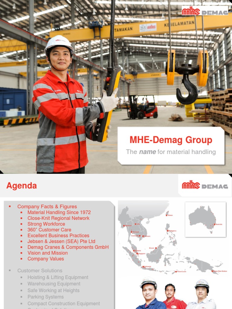 MHE-Demag Group: The Name For Material Handling | PDF | Crane (Machine ...