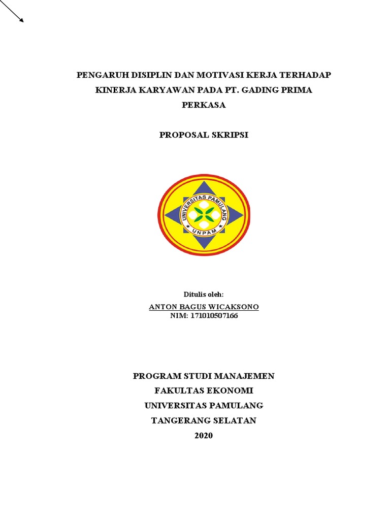 Proposal Anton Bagus Wicaksono | PDF