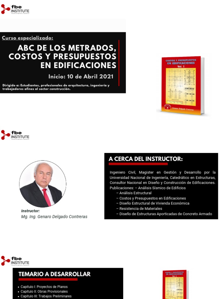 Abc de Los Metrados, Costos y Presupuestos en Ediciaciones | PDF | Presupuesto | Sectores Economicos