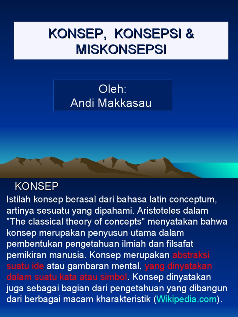 Konsepsi Dan Miskonsepsi | PDF | Filsafat