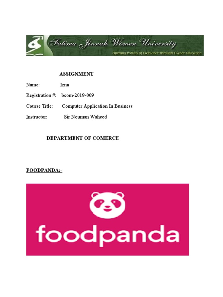 Foodpanda: Business Model & Ordering Guide | PDF