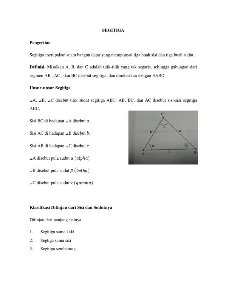 Materi 10. Segitiga | PDF