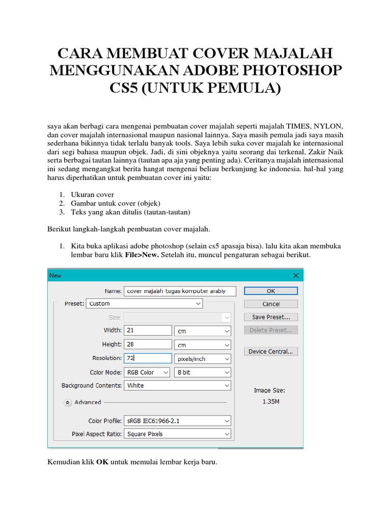 Cara Membuat Cover Majalah Menggunakan Adobe Photoshop | PDF