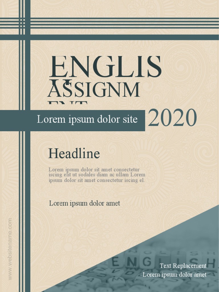 English Assignment Cover Page 4 | PDF