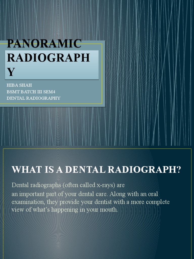 Panoramic Radiography | PDF | Radiography | Dentistry
