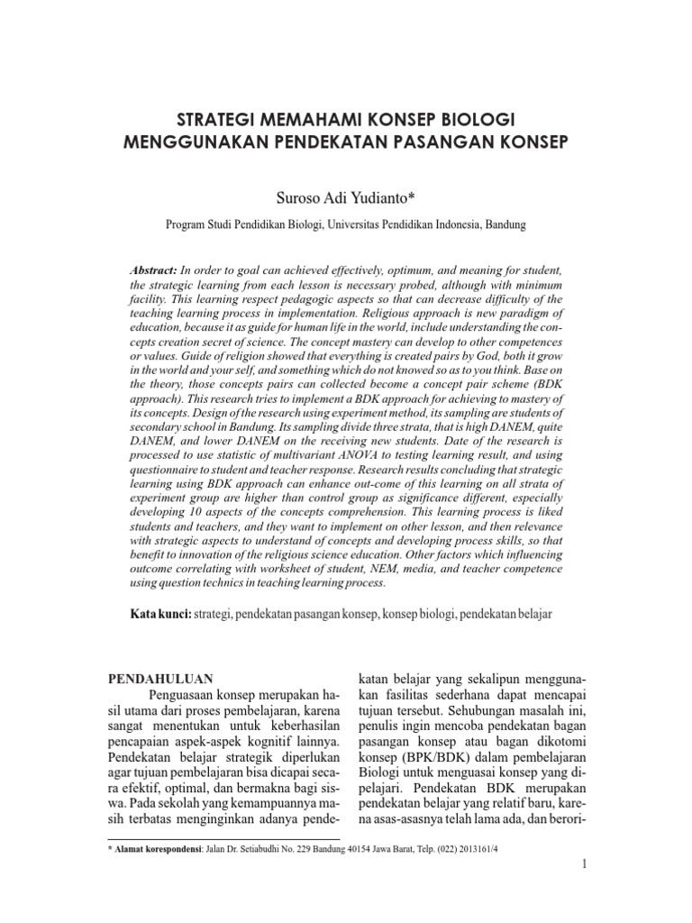 BDK Prof Suroso | PDF | Concept | Teachers