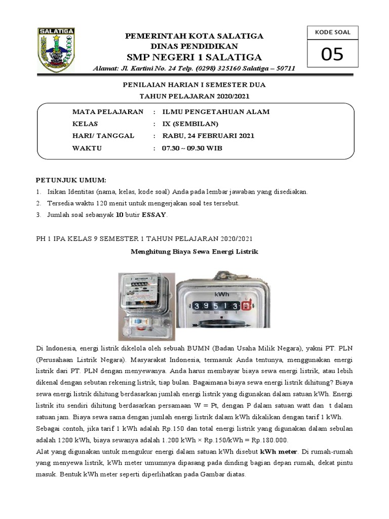 05 IPA Kelas IX - PH1 | PDF