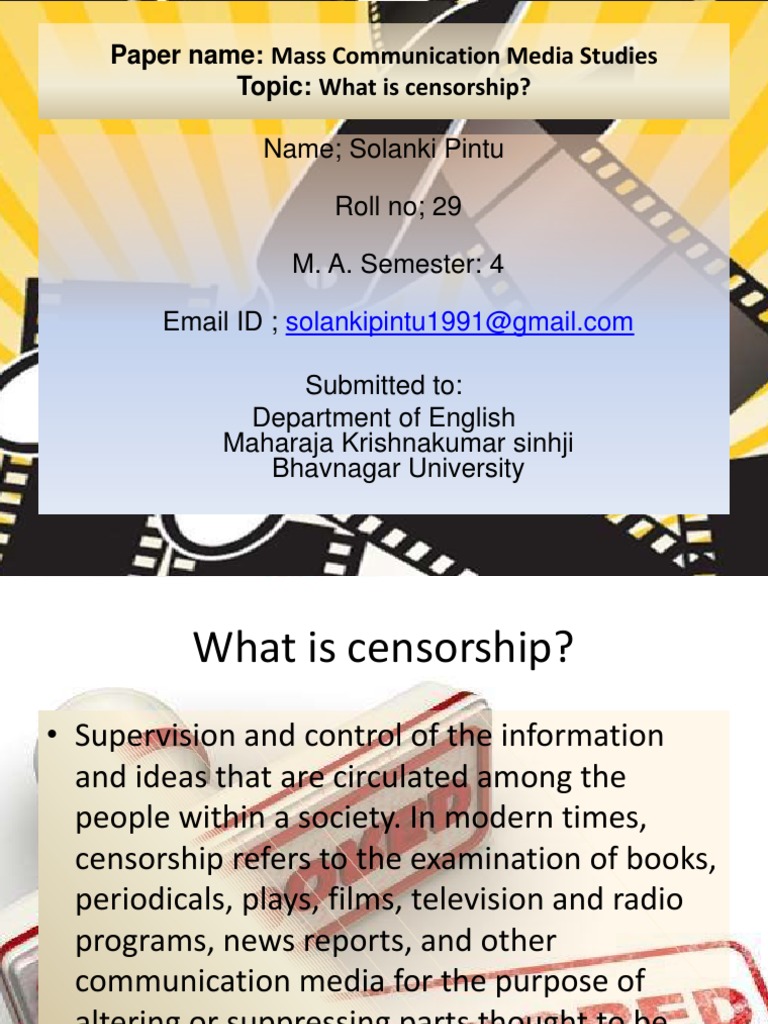 Cencership 170403053312 | PDF | Censorship | Freedom Of Speech