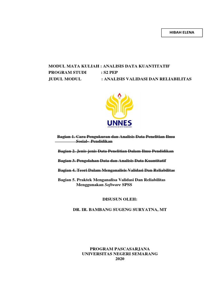 Analisis Validasi Dan Reliabilitas Spss Pdf