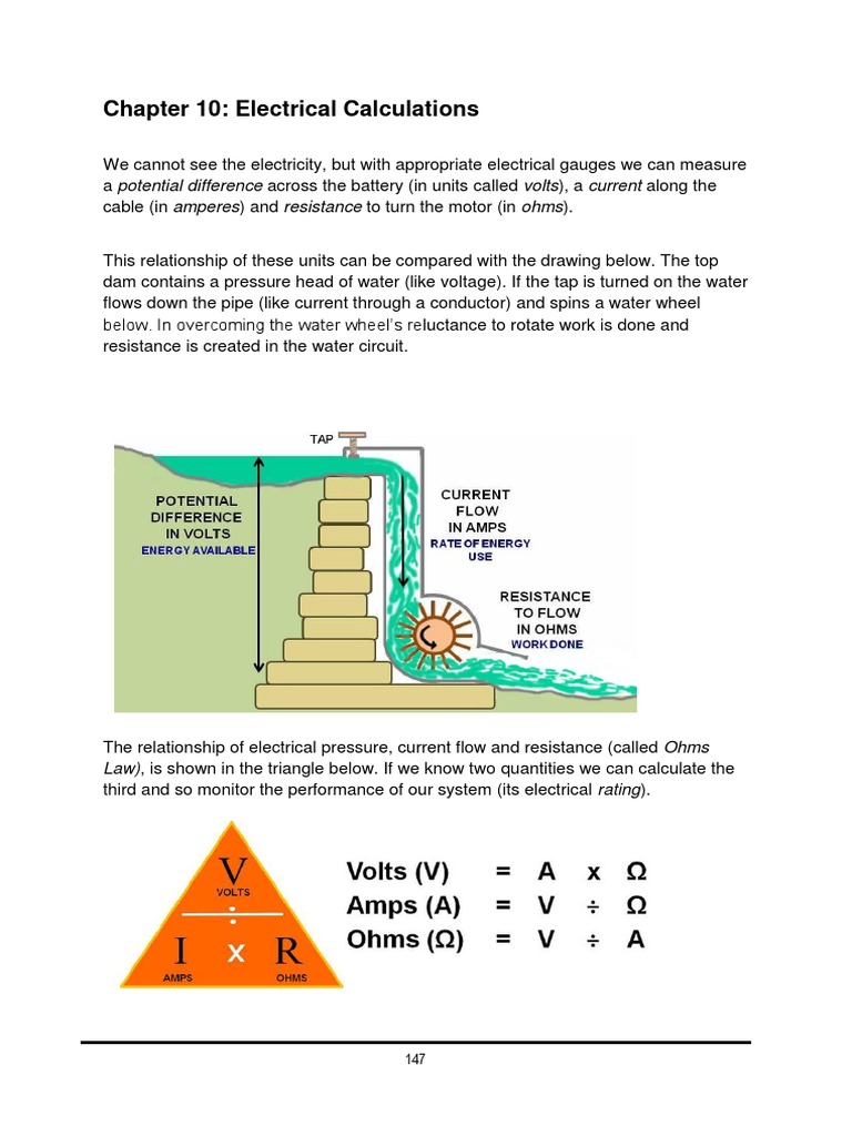 Chapter 10: Electrical Calculations: Law), Is Shown in The Triangle ...