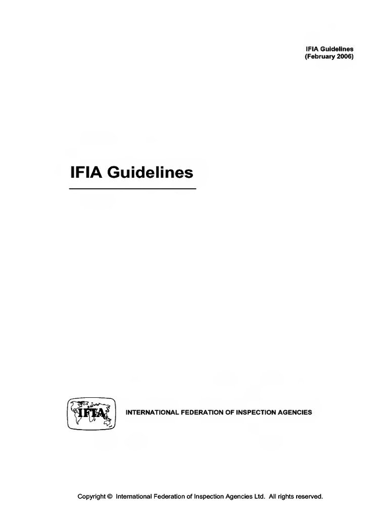 IFIA Guidelines | PDF