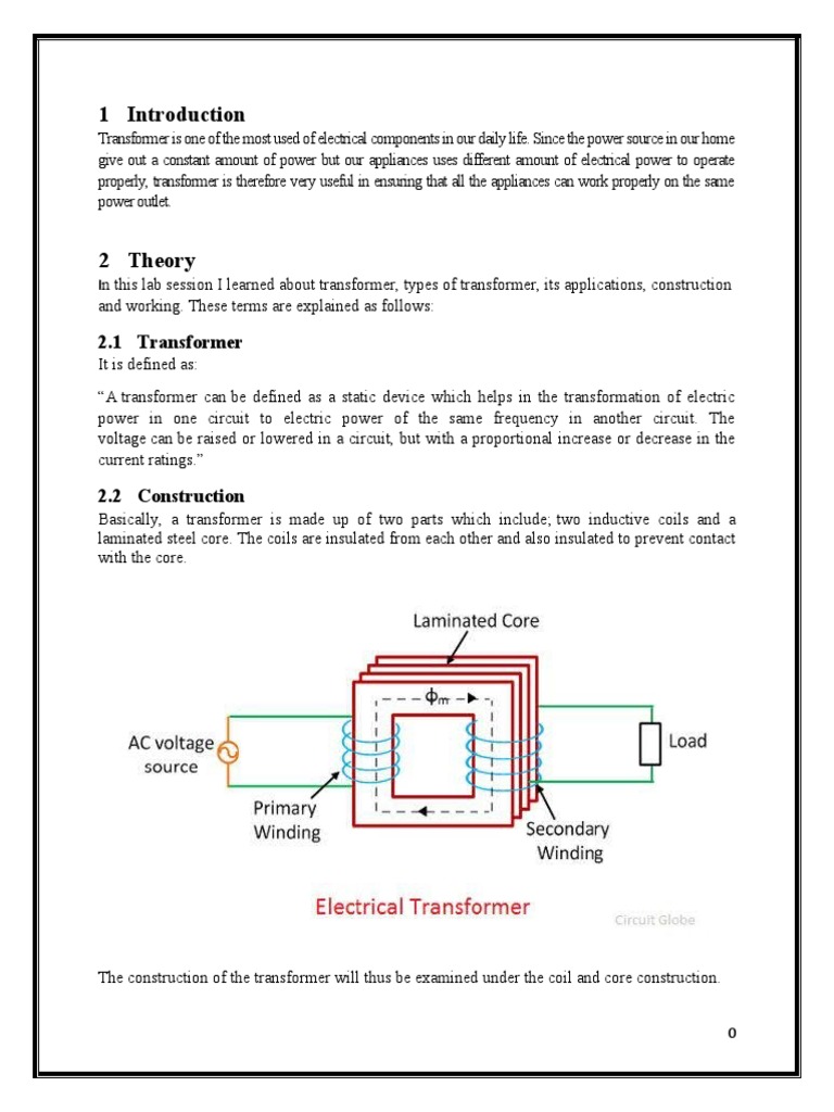 How Transformers Work to Change Voltage Levels | PDF