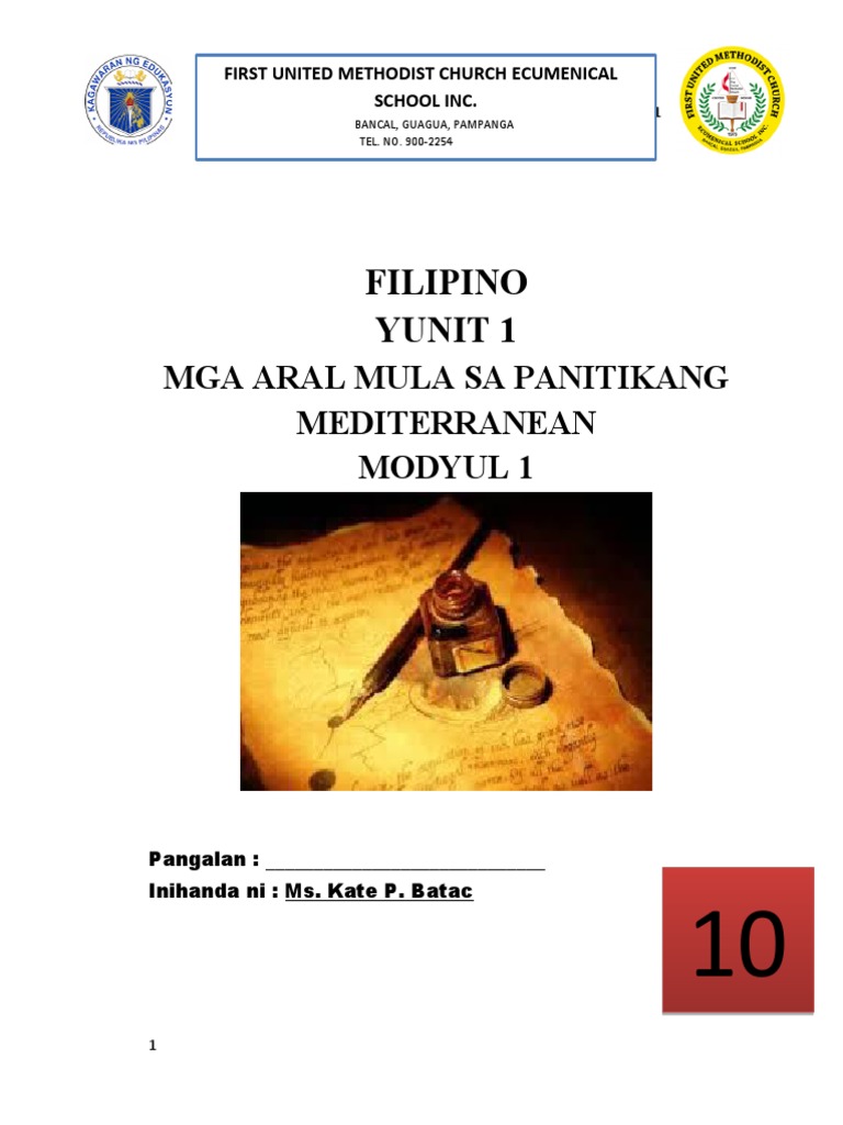 Filipino 10 Module 1 | PDF