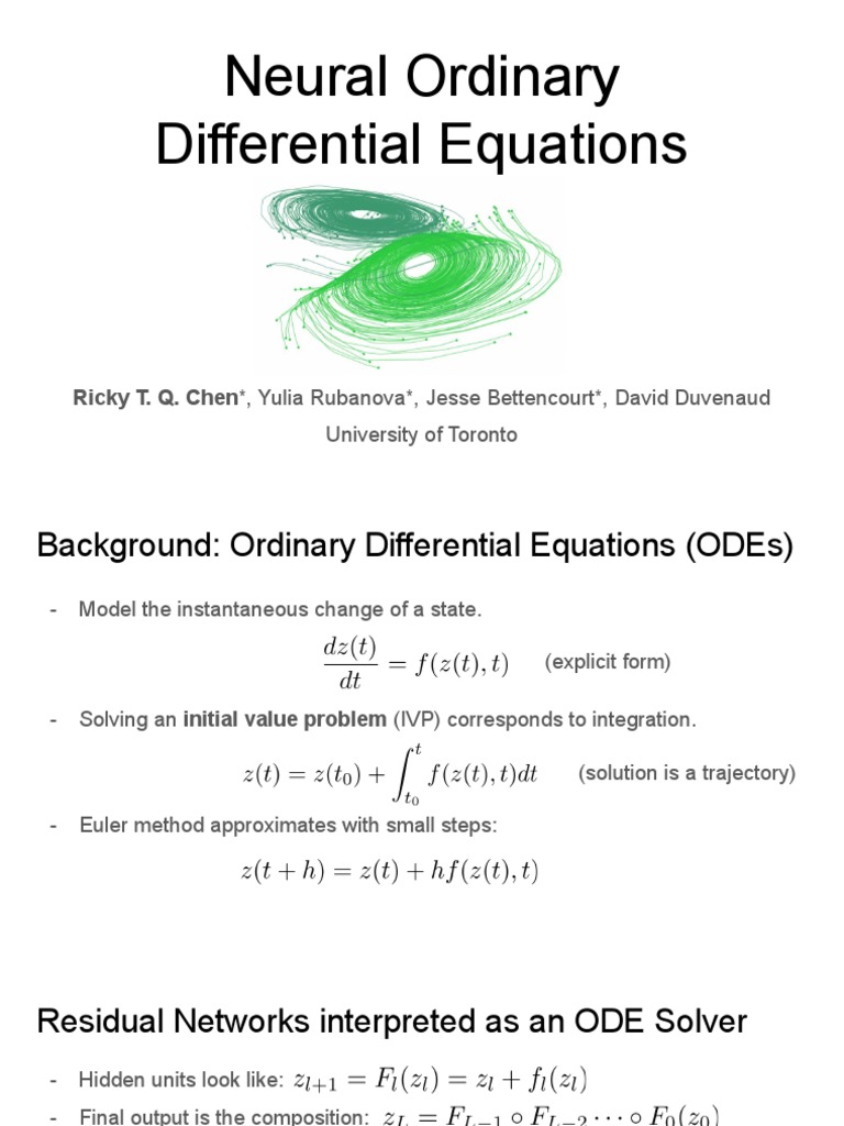 Neural Ode Slides | PDF | Ordinary Differential Equation | Applied ...