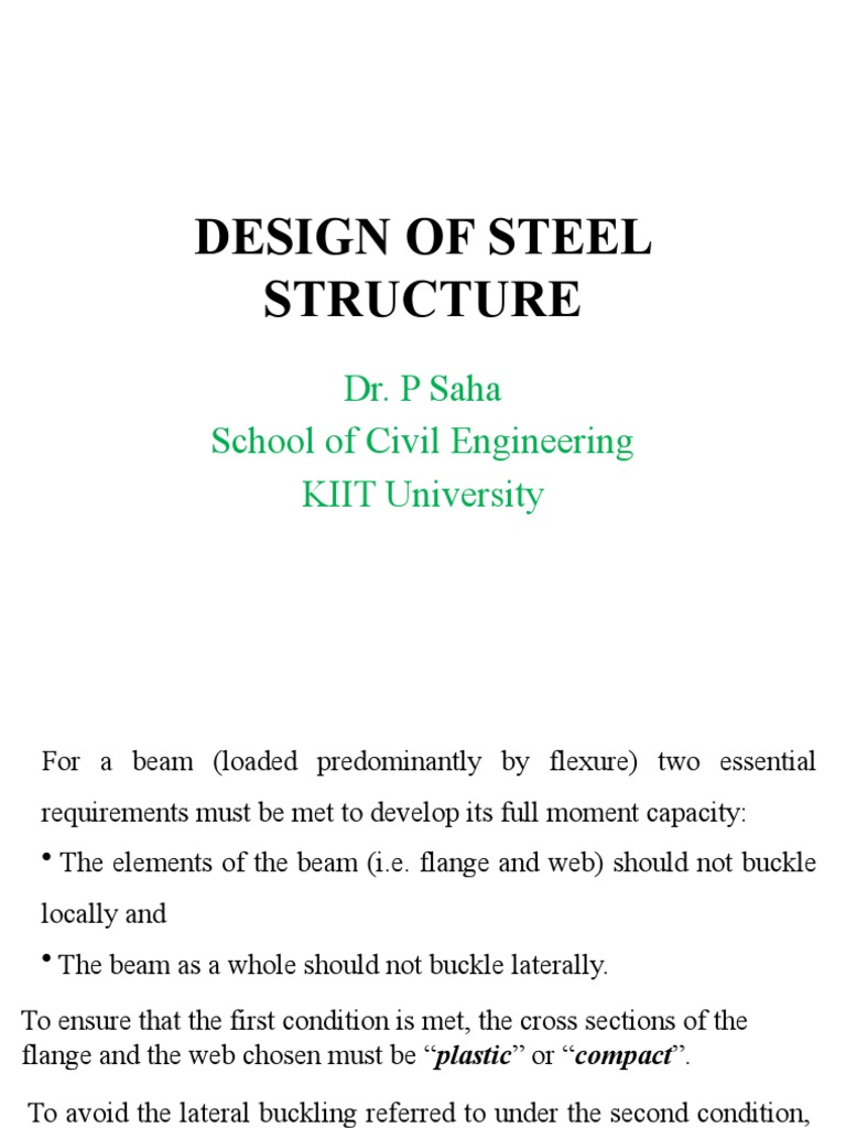 Design of Steel Structure | PDF | Buckling | Beam (Structure)