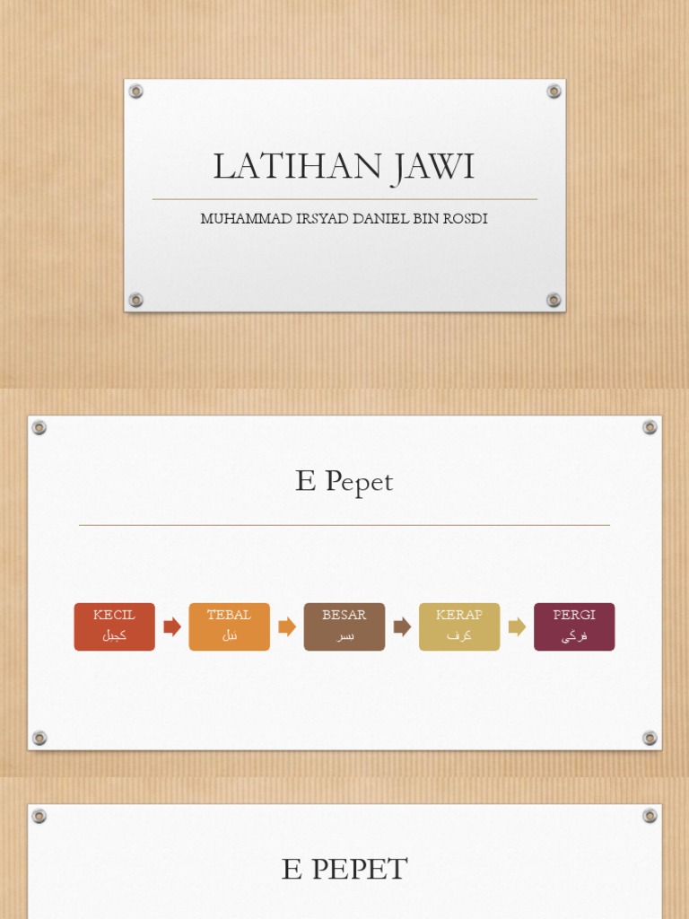 Latihan E Pepet dan E Taling Jawi | PDF | Memasak, Makanan, & Anggur
