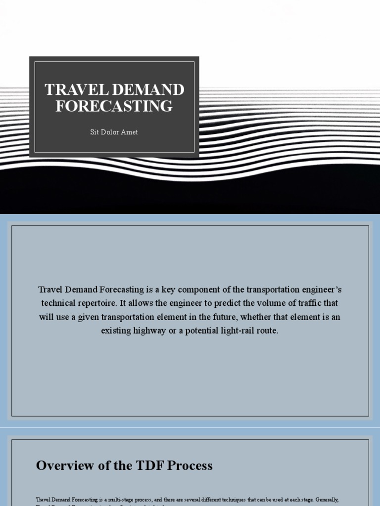 Travel Demand Forecasting Process | PDF | Transport | Traffic