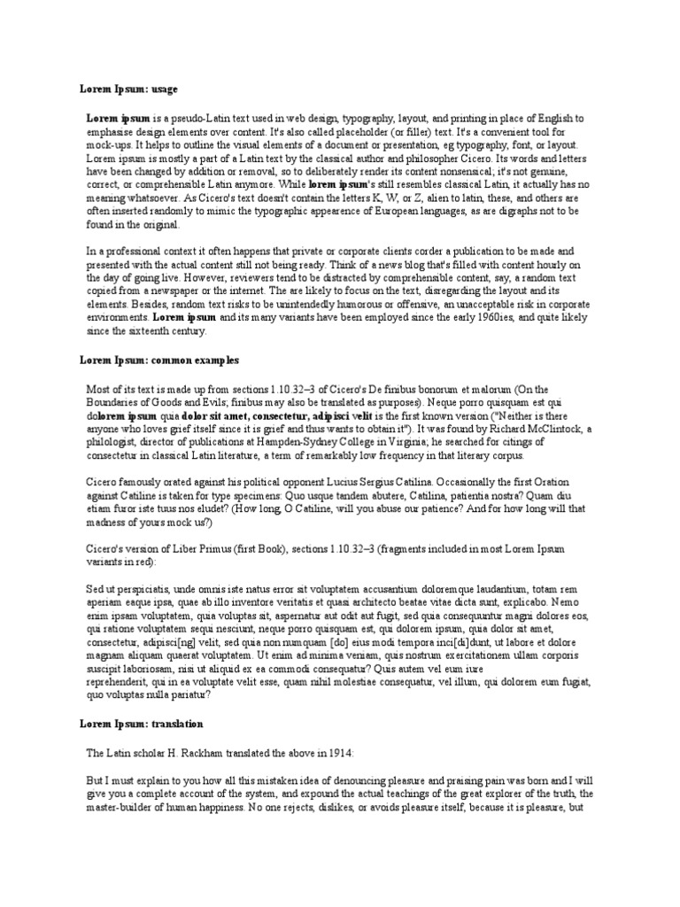 Lorem Ipsum: Usage Lorem Ipsum Is A Pseudo-Latin Text Used in Web ...
