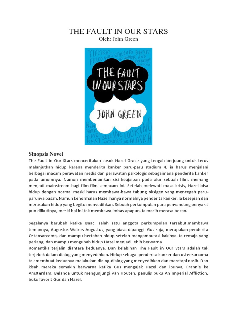 The Fault in Our Stars: Oleh: John Green | PDF
