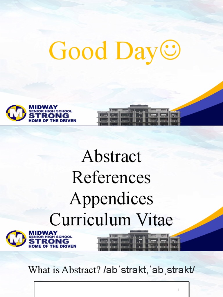 APA Style Guide for Abstract, References, Appendices and CV | PDF ...
