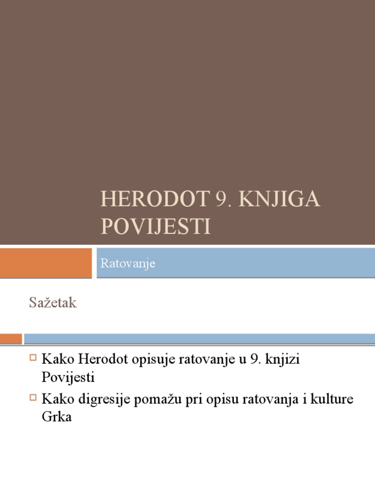 Herodot Prezentacija | PDF