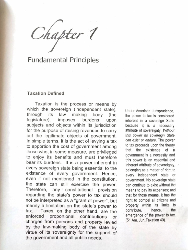 Income Taxation - Chapter 1 | PDF