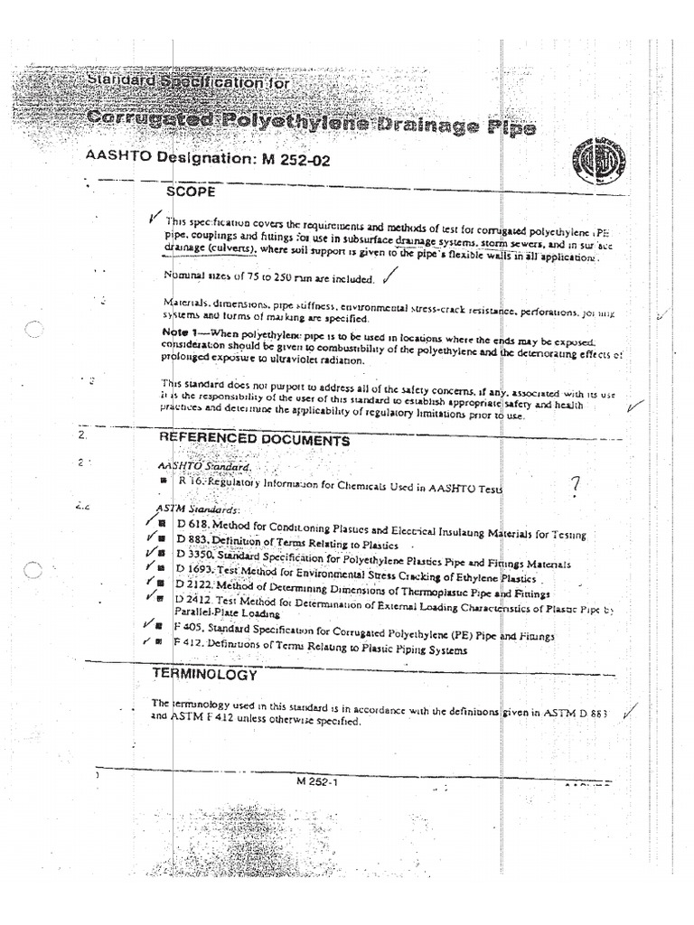 Aashto M252-02 | PDF