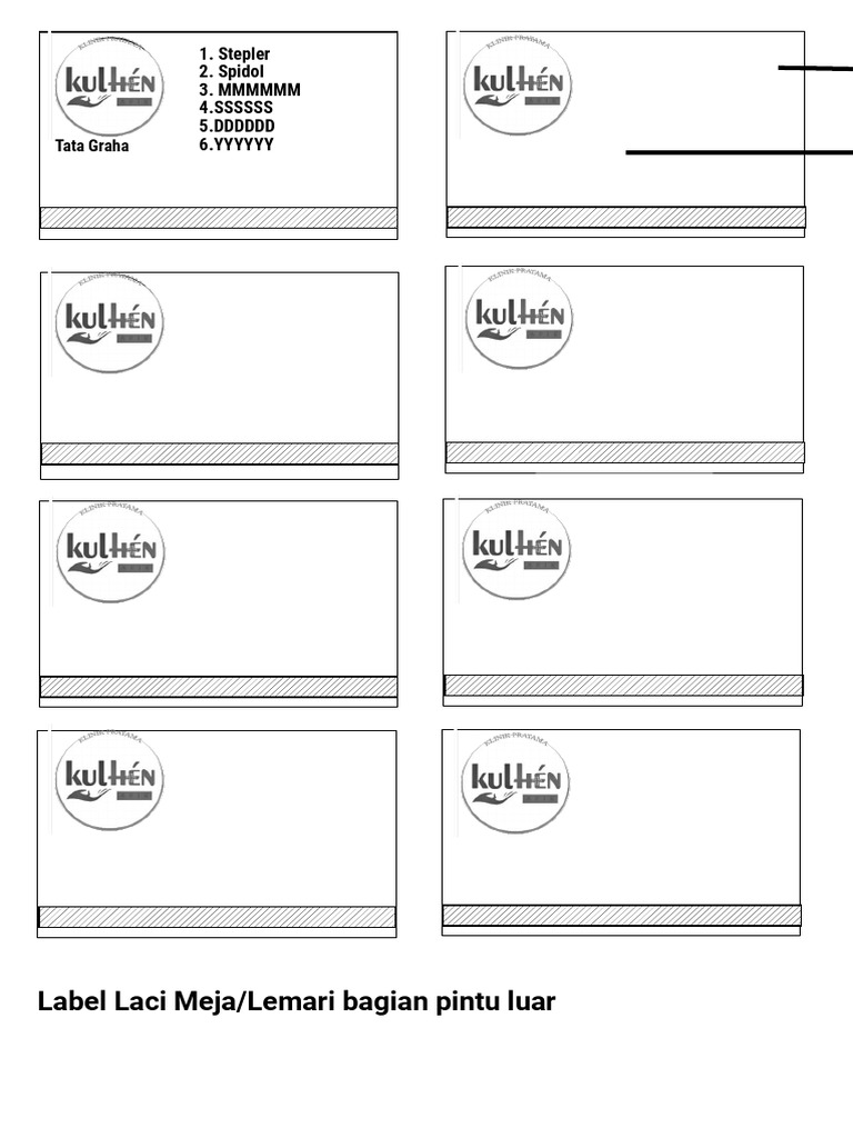 Template Label 5S Kulhen | PDF