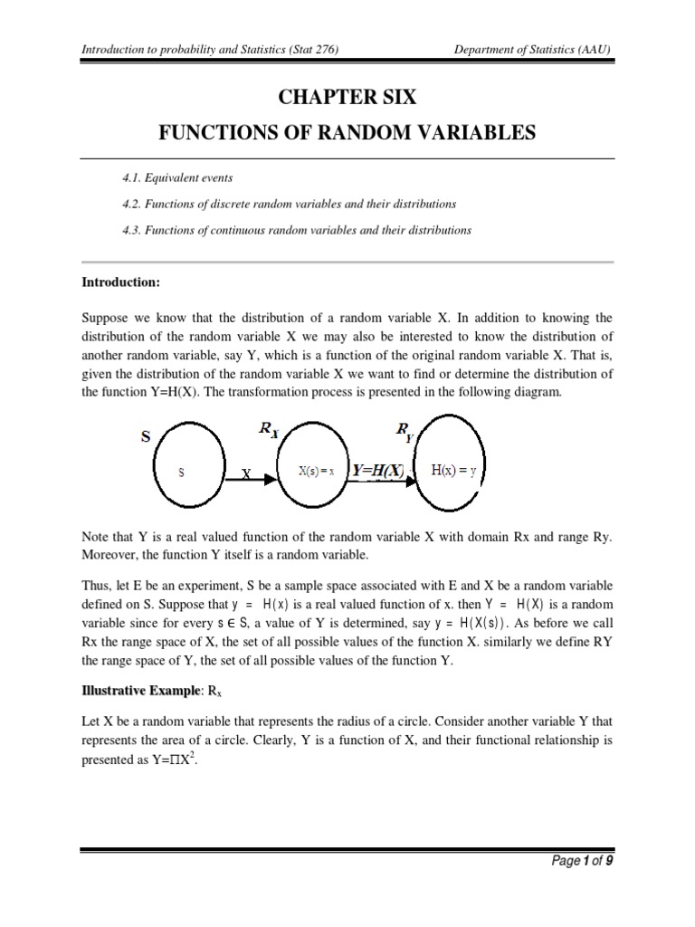 Stat276 Chapter 6 | PDF | Probability Distribution | Random Variable