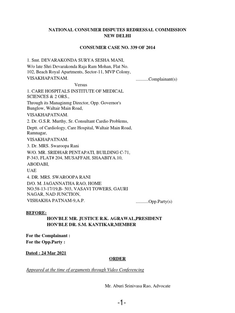 National Consumer Disputes Redressal Commission New Delhi Consumer Case ...