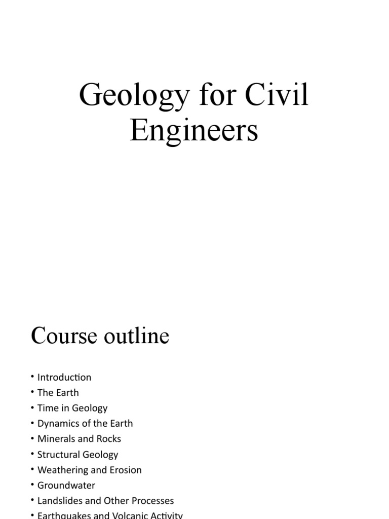 Geology For Civil Engineers | PDF | Geology | Geophysics