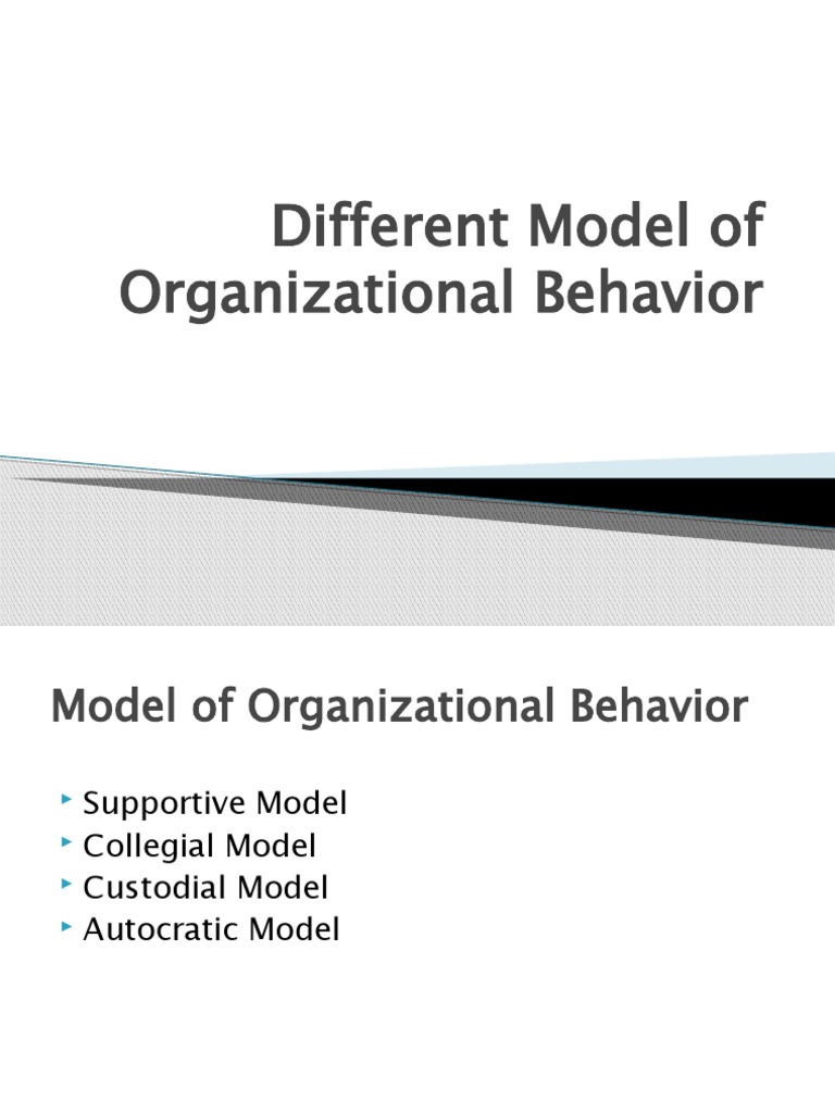 Different Model of Organizational Behavior - PPTX Version 1 | PDF