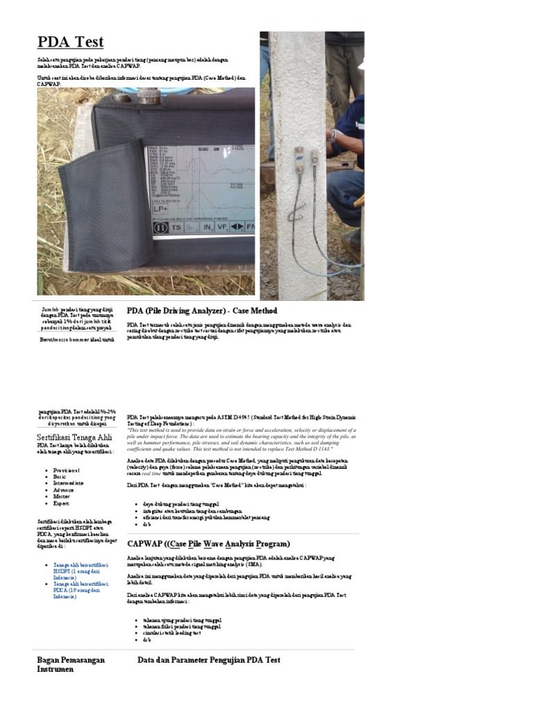 Pengujian PDA Test | PDF