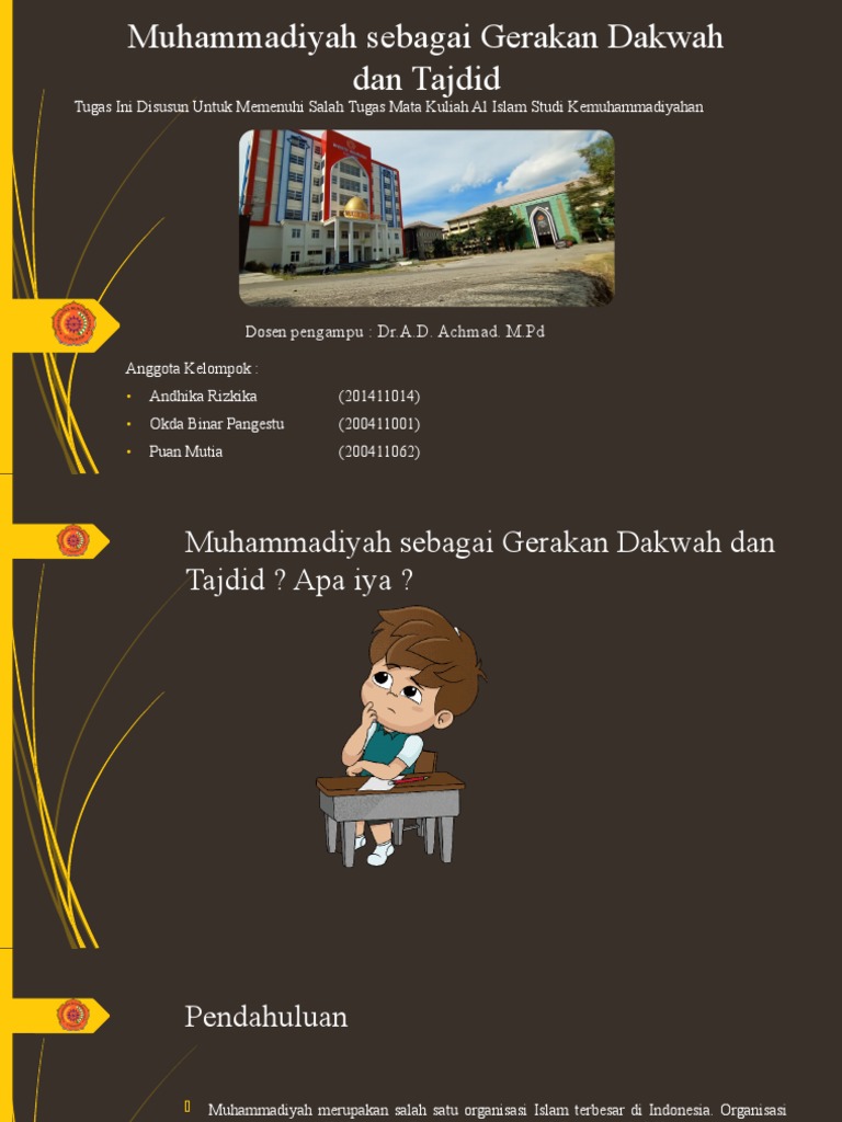 Kelompok2 A2 - Muhammadiyah Sebagai Gerakan Dakwah Dan Tajdid | PDF