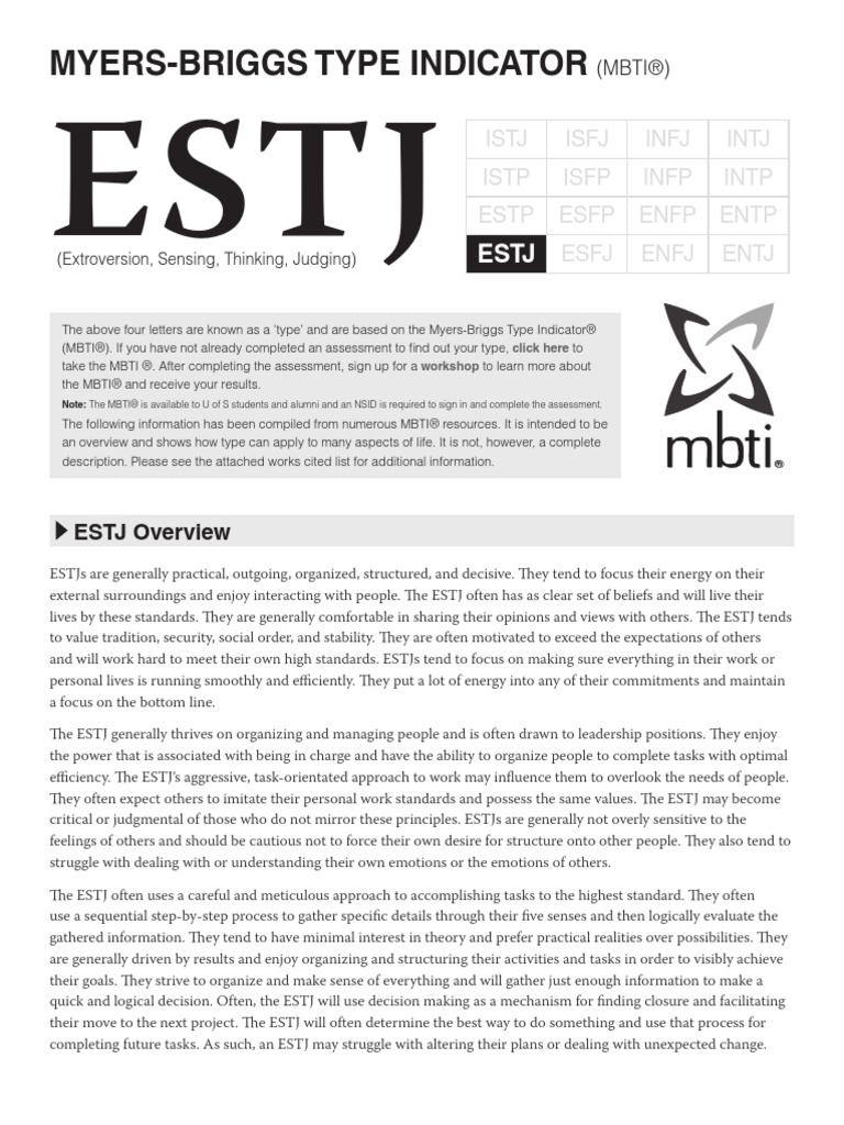 ESTJ | PDF