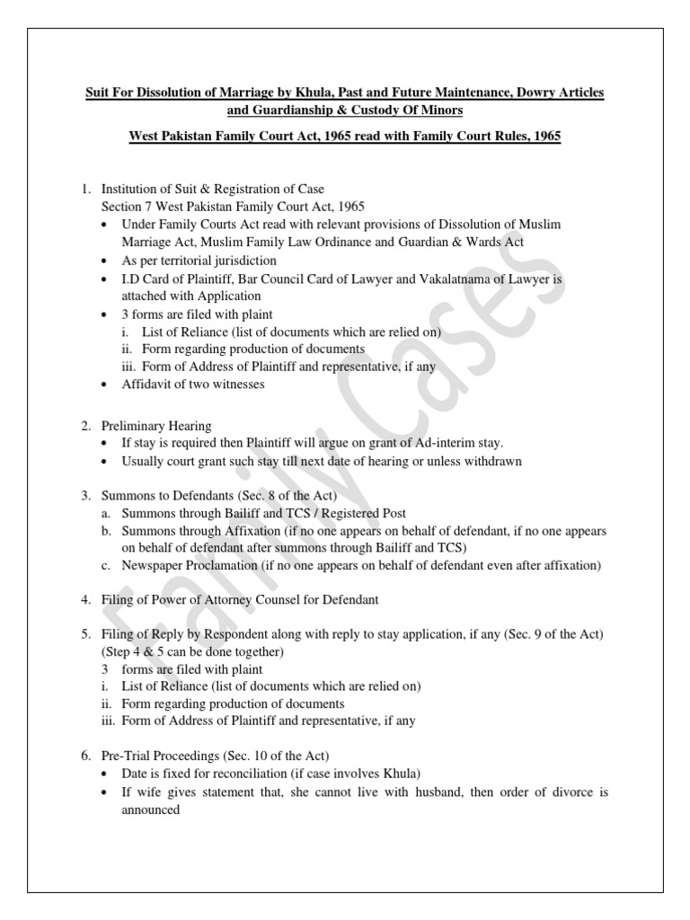 Stages of Trial in Family Cases | PDF | Lawsuit | Lawyer