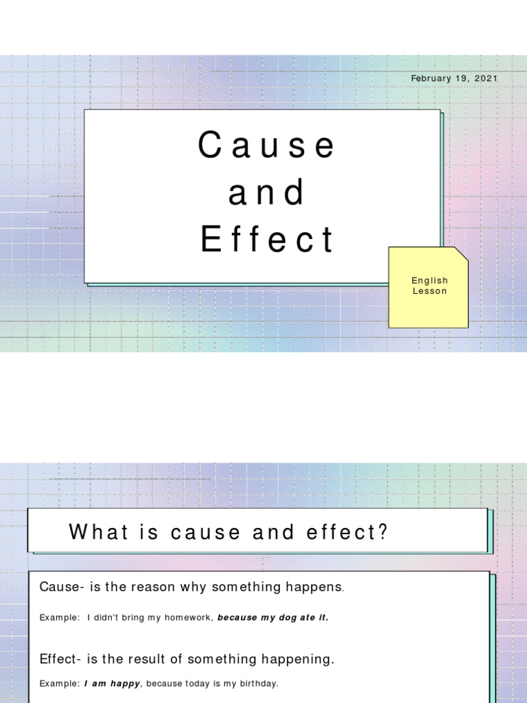 Cause and Effect | PDF | Noun | Linguistic Typology