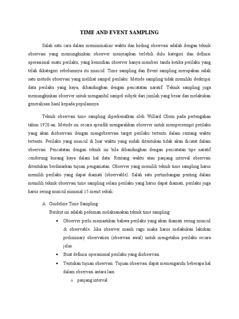 Time and Event Sampling | PDF